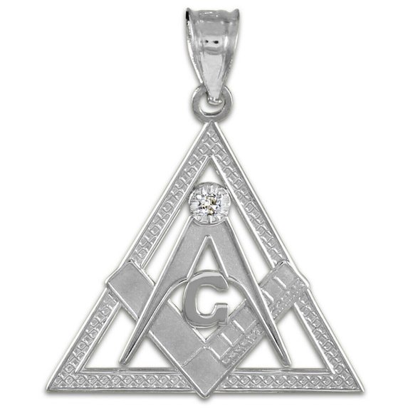 Element Shine | Jewelry | Fine Silver Freemason Triangle Masonic ...